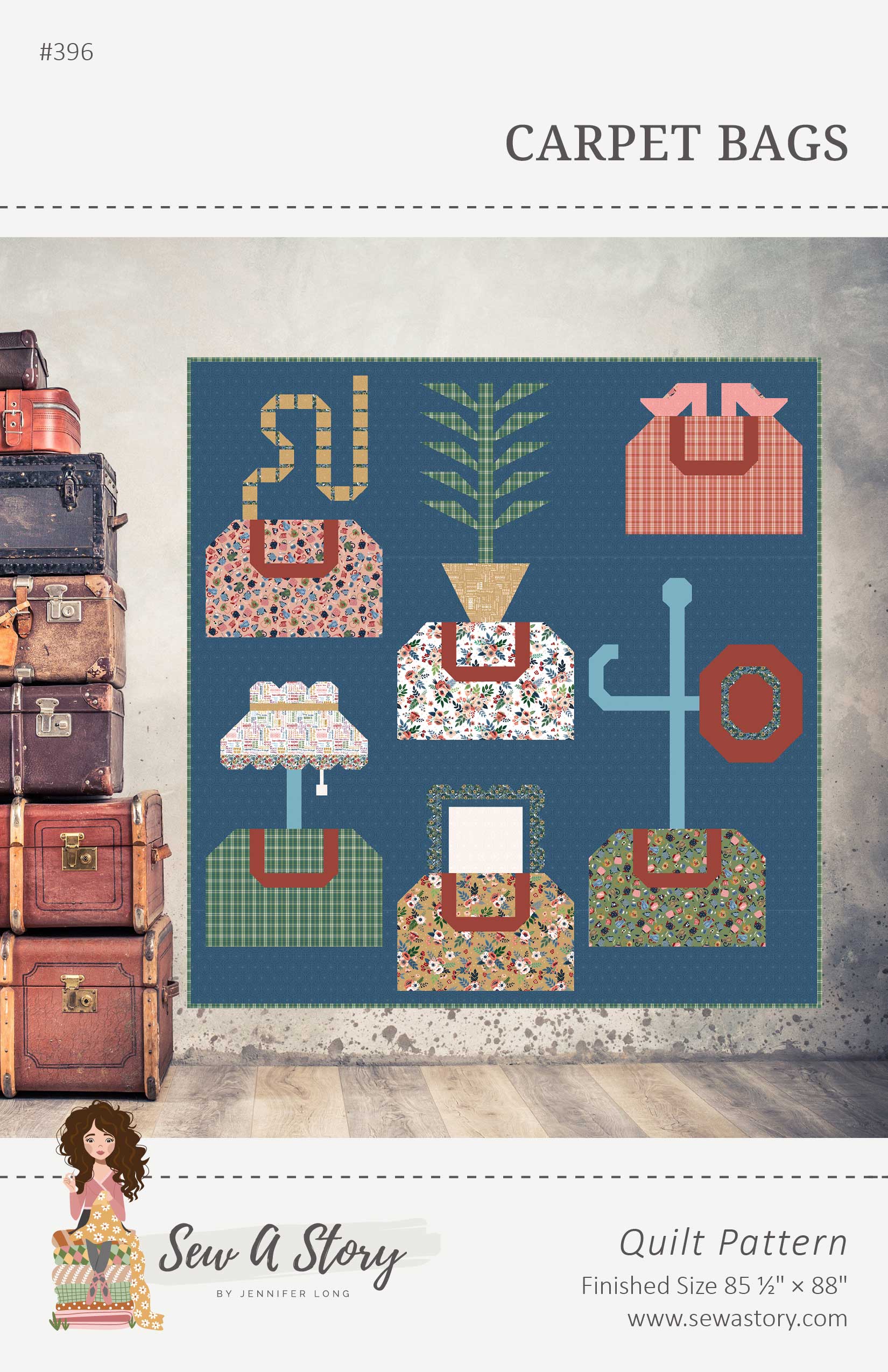 Carpet Bags Quilt Paper Patterns (Pre-Order) – Sew A Story