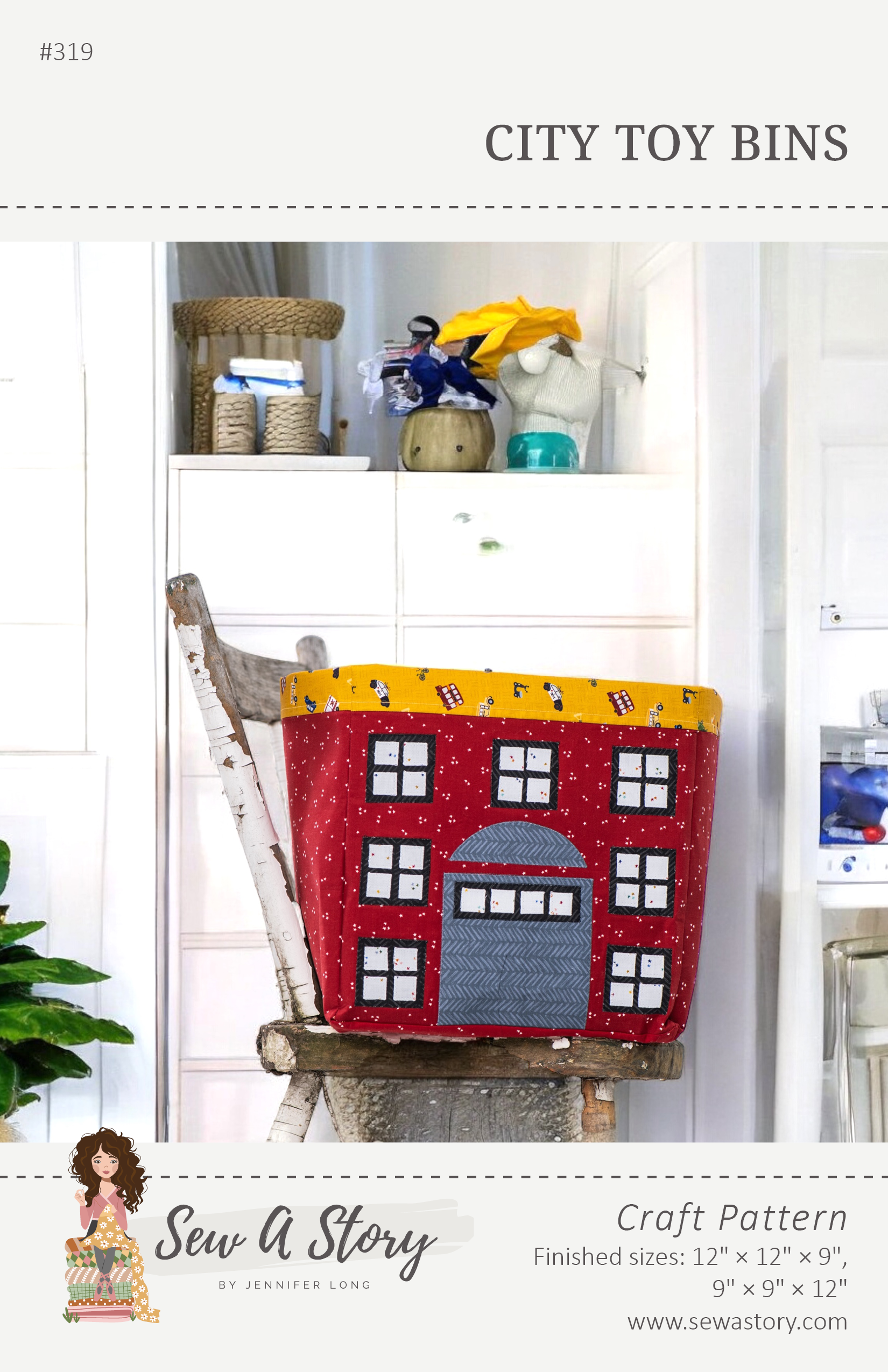 City Toy Bins Paper Pattern – Sew A Story